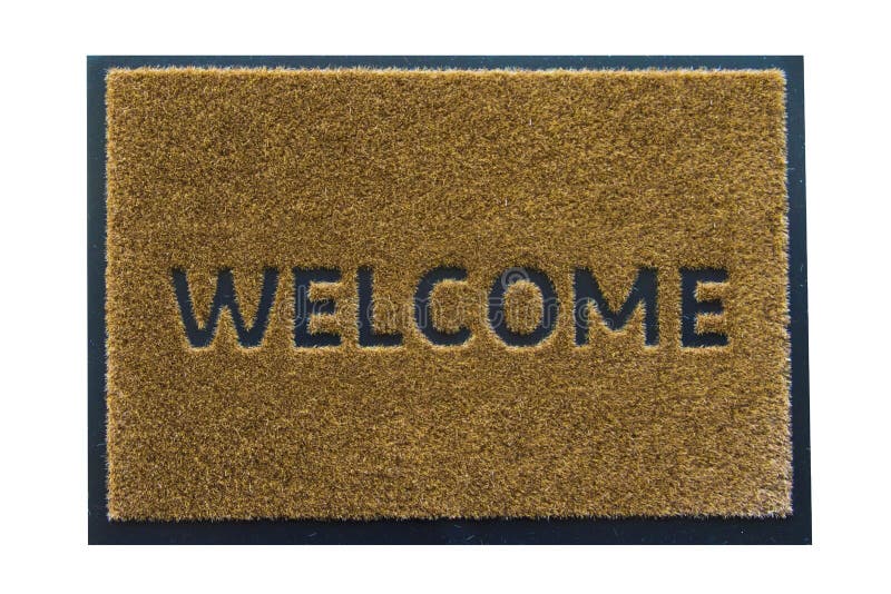 Welcome Doormat Carpet Isolated On White Stock Photo - Image of ...