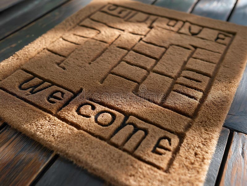 Welcome Mat, Sunlight, Shadows, Outdoor, Textured Surface Stock ...