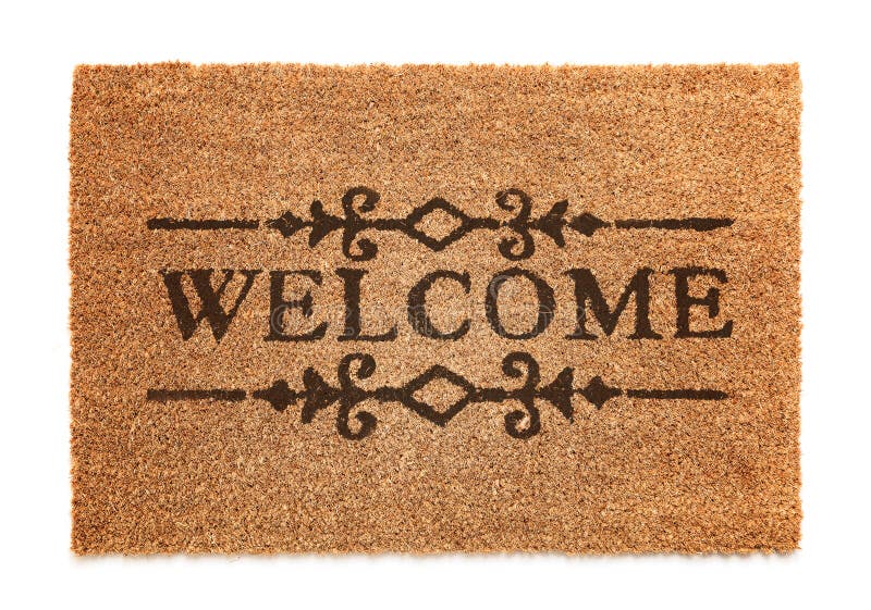 Welcome Mat stock image. Image of feet, gate, hessian - 18236809