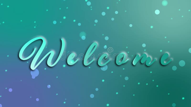 Welcome Message with ELectric Particles Effect Stock Video - Video of ...