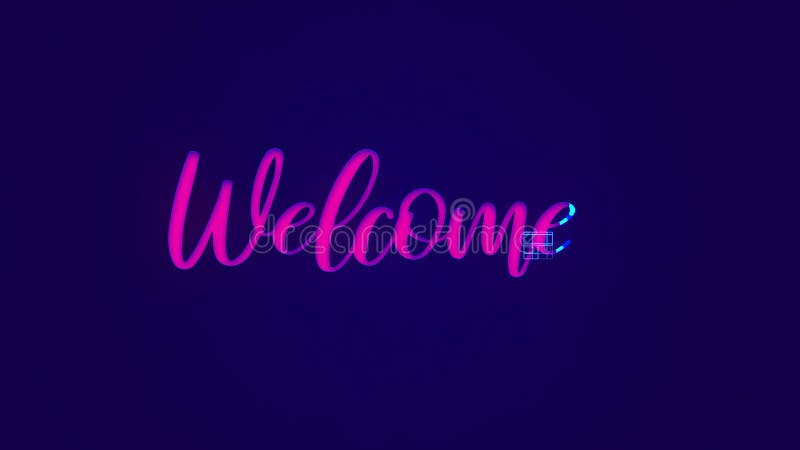 Welcome Message with ELectric Particles Effect Stock Video - Video of ...