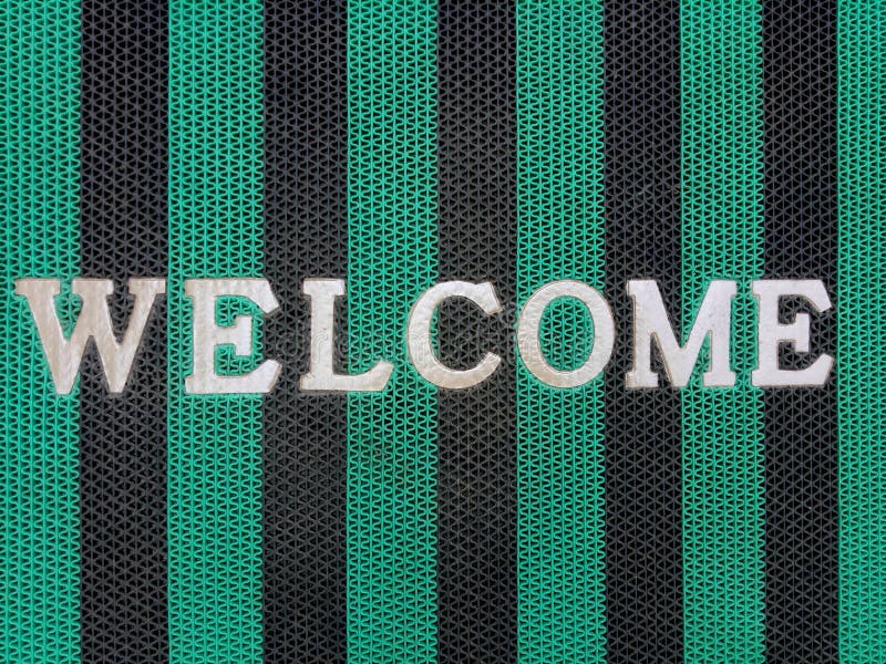 Welcome Message at the Fabric Stock Image - Image of house, love: 143828631