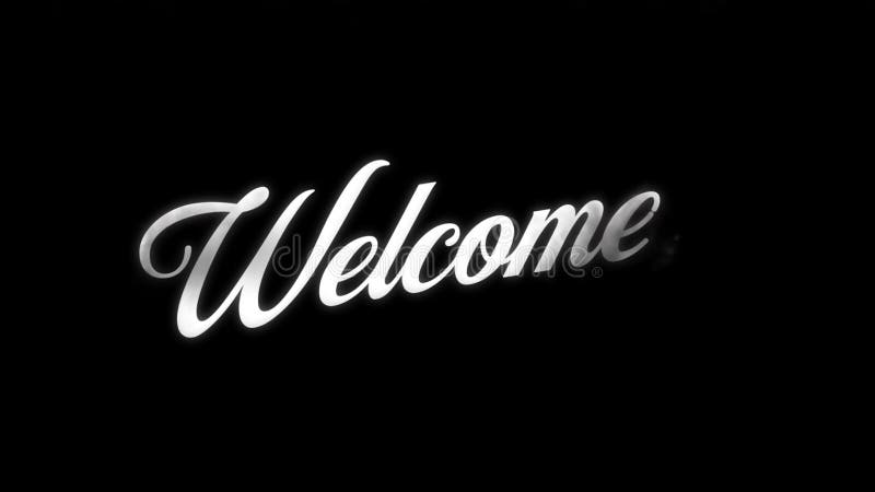 Welcome Message with Smoke Fx Intro Animation Stock Footage - Video of ...