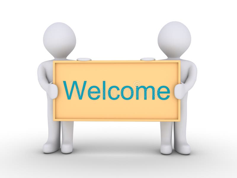 Welcome message stock illustration. Illustration of text - 60404400