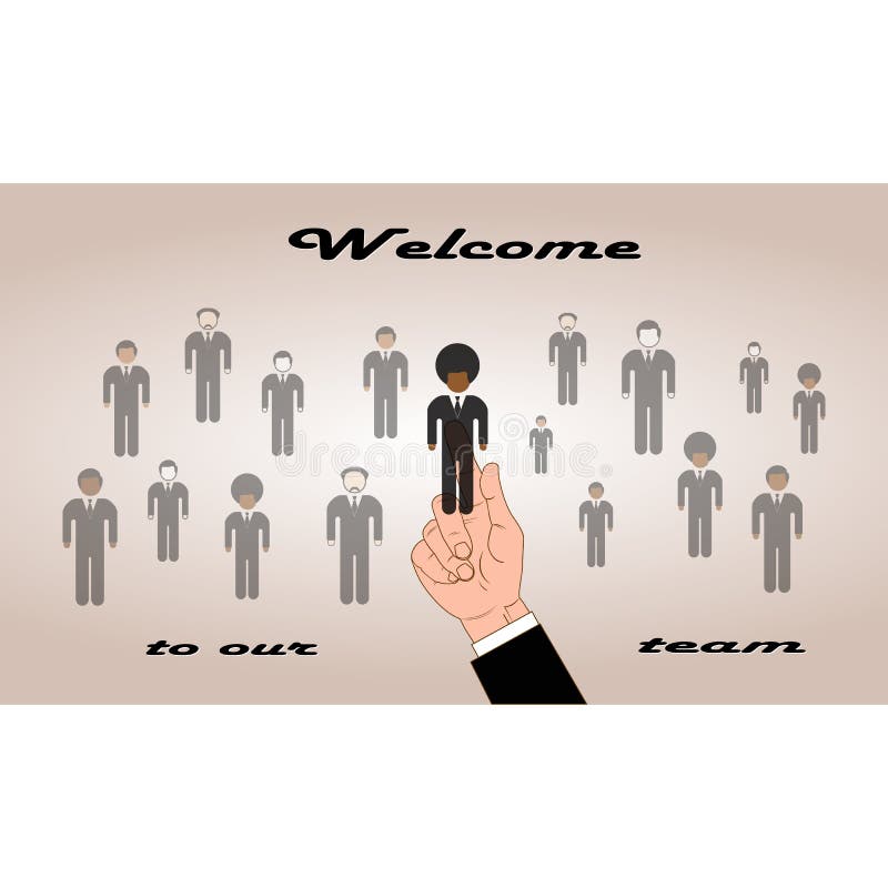Welcome New Employee To Our Team Stock Vector - Illustration of people ...