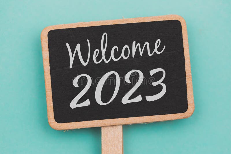 Welcome 2023 New Year Greeting Card Happy New Year 2023 Stock Photo ...