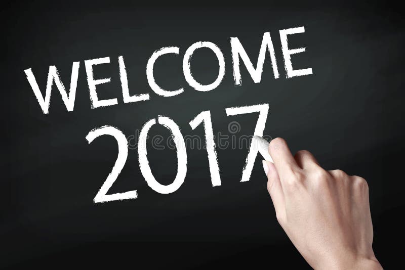 Welcome new year stock photo. Image of chalk, welcome - 79922086