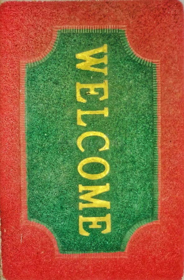 Welcome note mat stock image. Image of sign, note, line - 229992081