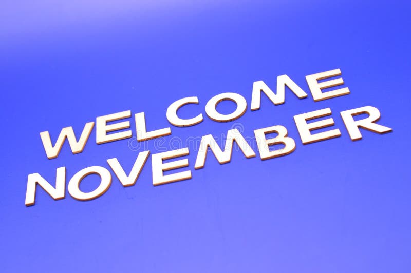 Welcome November Background - Illustration Stock Photo - Image of ...