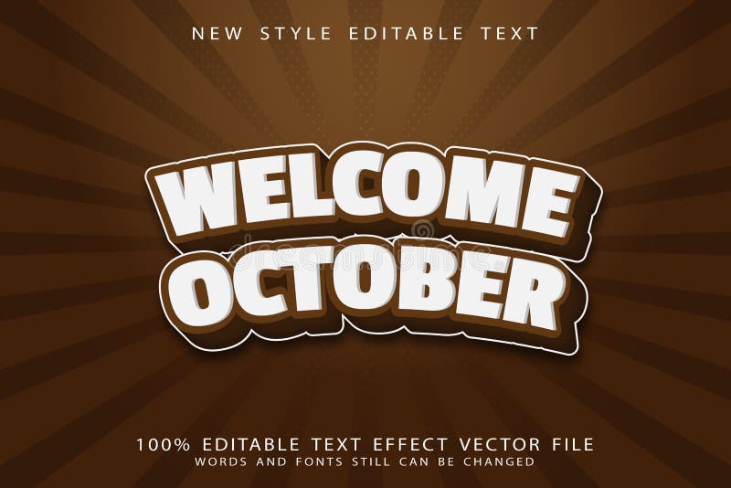 Welcome To October. Calligraphy. Stock Vector - Illustration of love ...