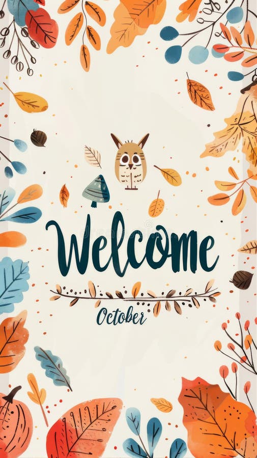 Welcome To October. Calligraphy. Stock Vector - Illustration of love ...