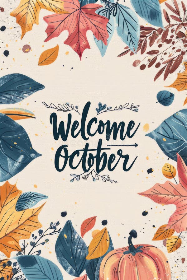 Welcome To October. Calligraphy. Stock Vector - Illustration of love ...