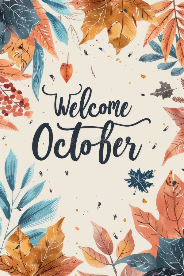 Welcome To October. Calligraphy. Stock Vector - Illustration of love ...