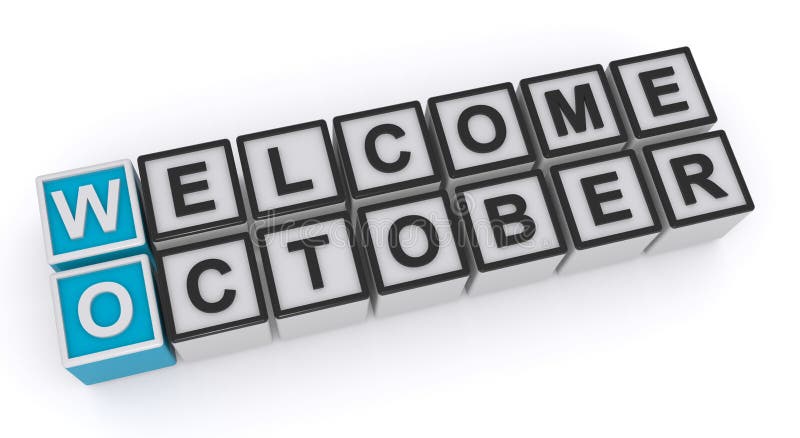 Welcome To October. Calligraphy. Stock Vector - Illustration of love ...