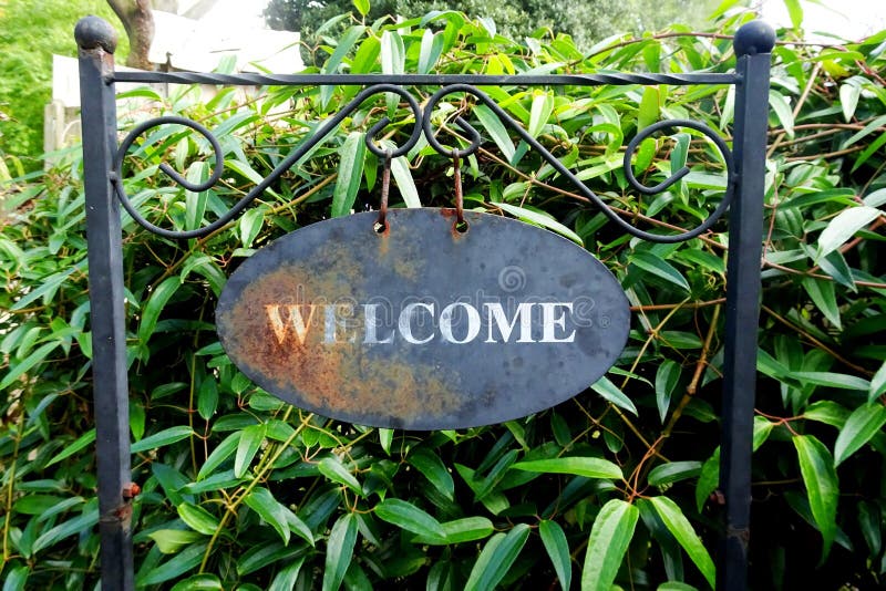 Welcome Sign. stock image. Image of acceptance, invitation - 78841231
