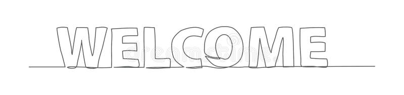 One Line Drawing Welcome Stock Illustrations – 188 One Line Drawing ...