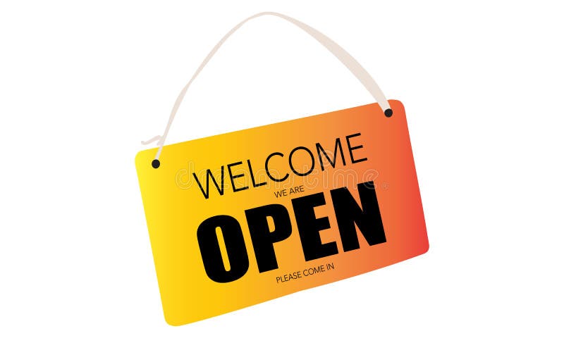 Welcome we are Open Please Come in Vector Image Stock Vector ...