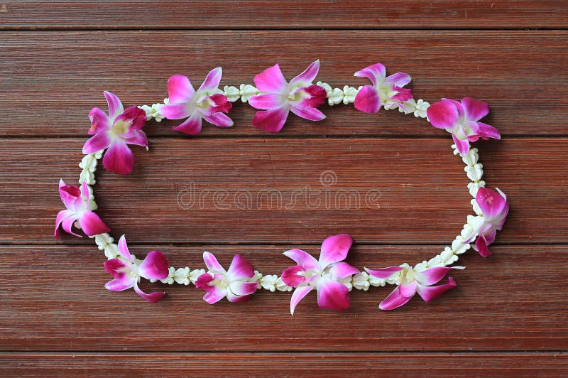Welcome Orchids Garland on Wood Stock Photo - Image of japanese, people ...