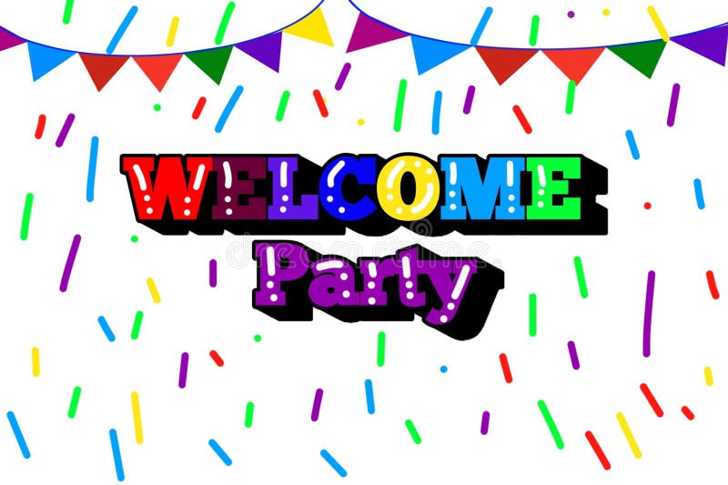 Welcome To the Party - Retro Dance Event Poster with Cartoon People ...