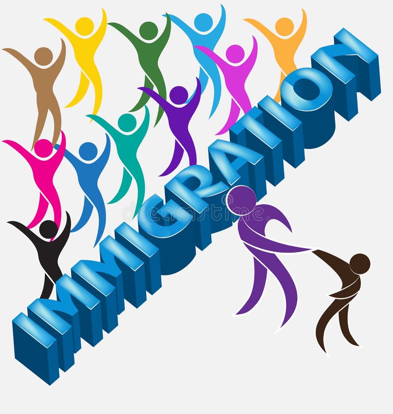 Welcome People Immigration Workers Stock Vector - Illustration of ...