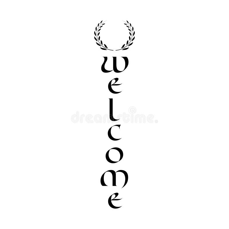 Welcome Porch Sign Vertical Vector Design Template Stock Illustration ...