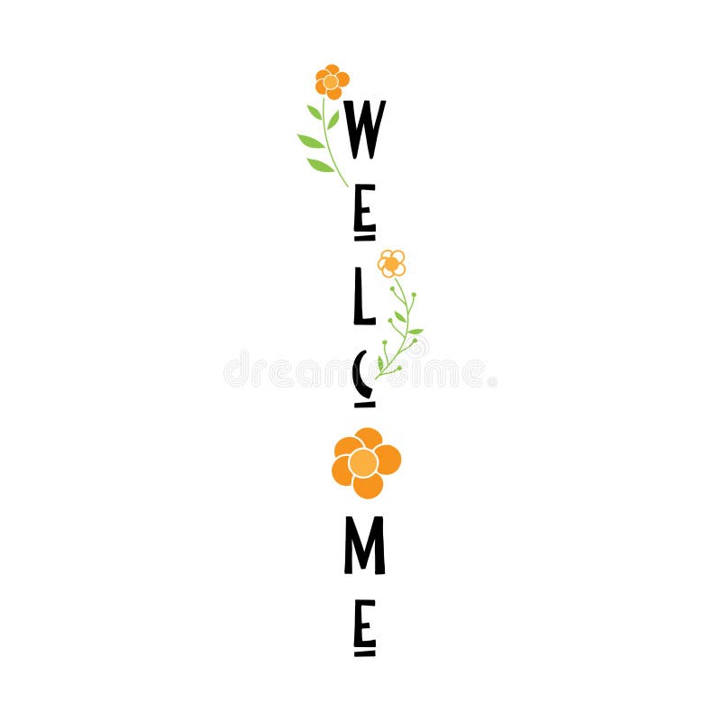 Welcome Porch Sign Vertical Vector Design Template Stock Illustration ...