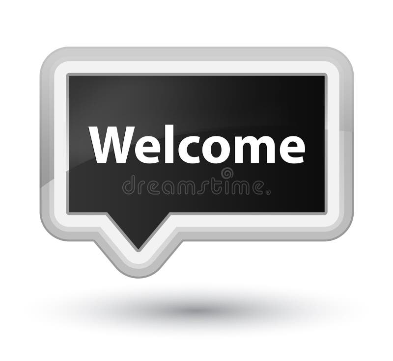 Welcome Prime Black Banner Button Stock Illustration - Illustration of ...