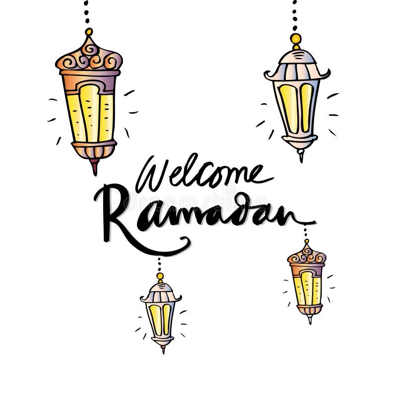 Welcome Ramadan Greetings Background. Stock Vector - Illustration of ...