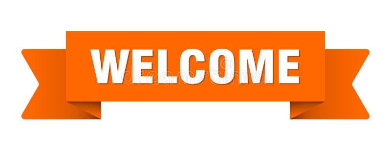 Welcome Ribbon Isolated on Transparent Background. Welcome Ribbon Stock ...