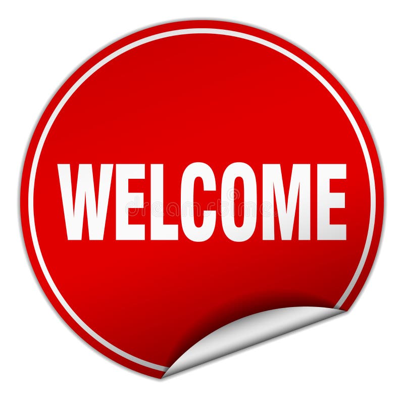 Welcome sticker. stock vector. Illustration of badge - 153382390