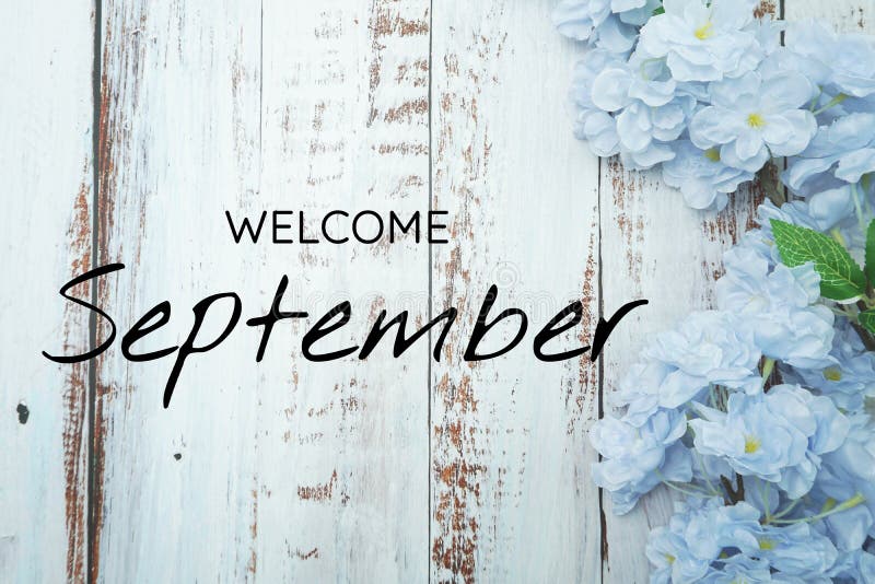 September Text, Word Wrapped in and Layered with Autumnal Leaves ...