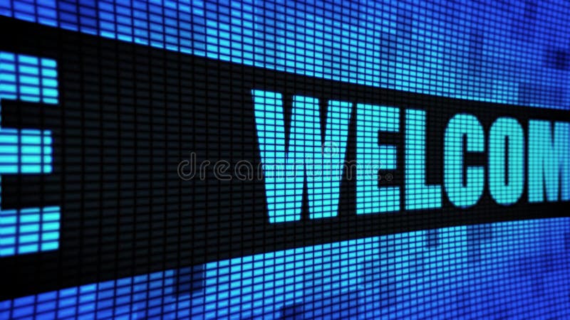 Welcome Side Text Scrolling LED Wall Pannel Display Sign Board Stock ...