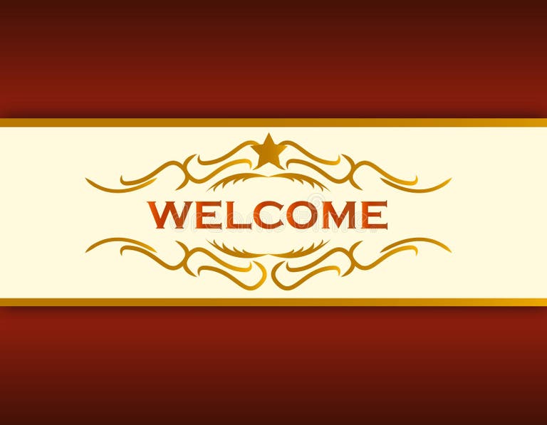 Floral Gold Frame Welcome Sign Stock Illustrations – 18 Floral Gold ...