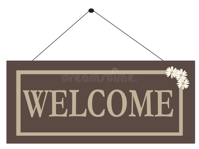Decorative Flowers Welcome Sign Stock Illustrations – 584 Decorative ...