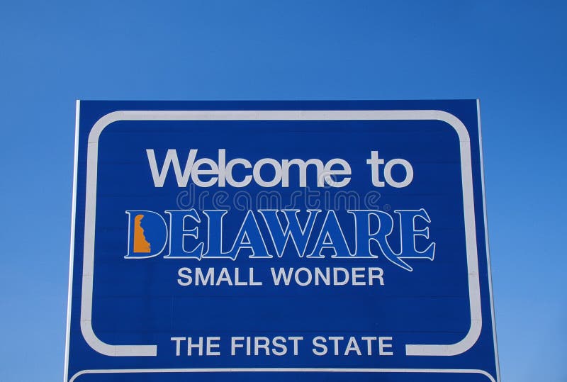 Welcome To Delaware Sign stock photo. Image of highways - 35417234