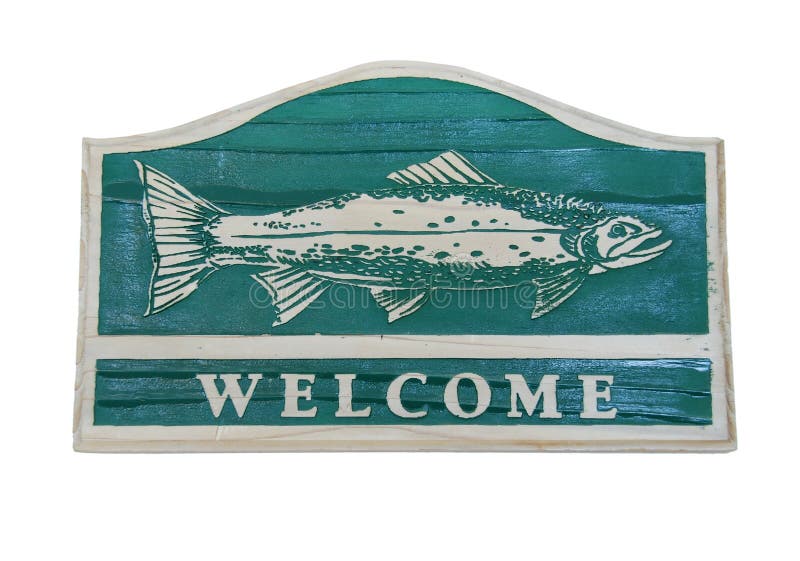 Welcome sign stock image. Image of green, greeting, wooden - 9205087
