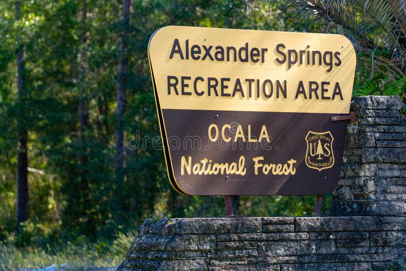 Welcome Sign Alexander Springs Ocala National Forest Editorial Stock ...