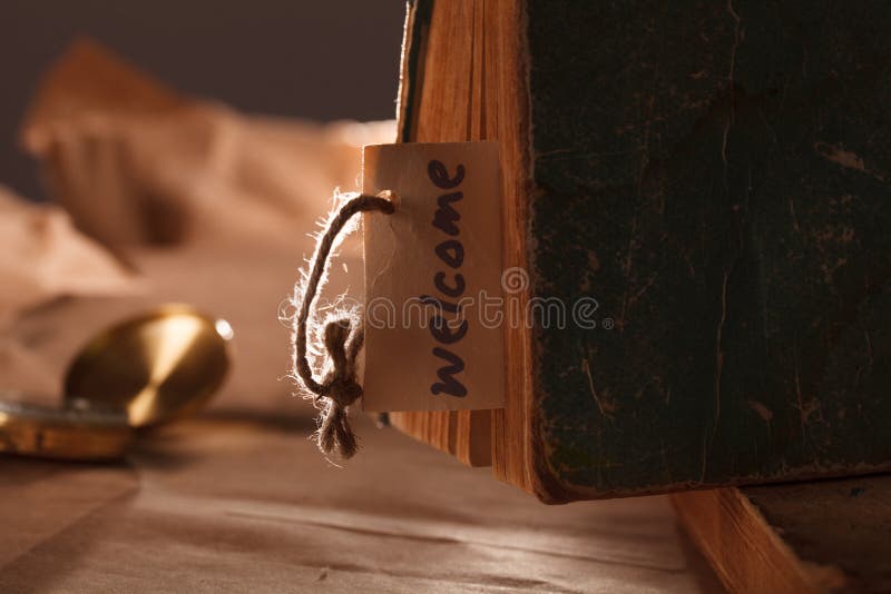 Welcome Sign As a Bookmark. Stock Photo - Image of classic, relaxation ...