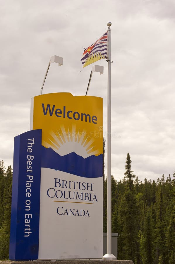 Welcome Sign at the BC - Yukon Border Editorial Photography - Image of ...