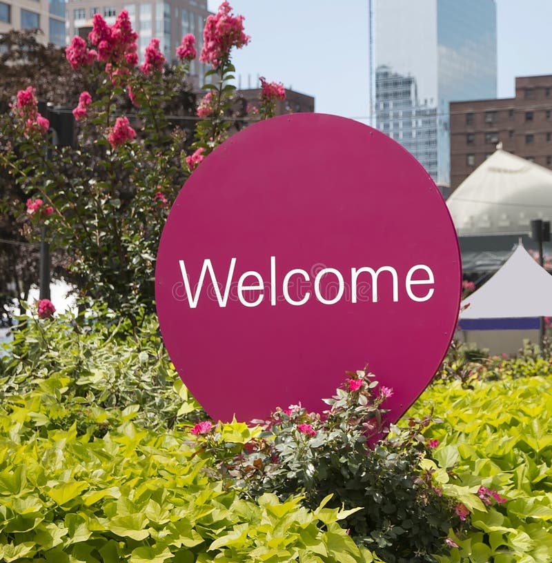 Welcome Sign stock photo. Image of kindly, background - 58131772