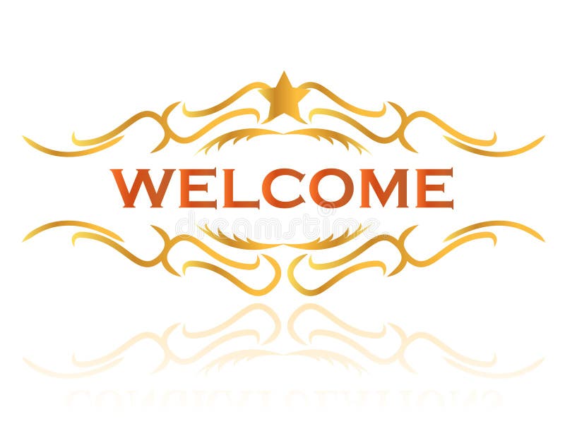 Welcome sign design stock vector. Illustration of ornate - 20874257