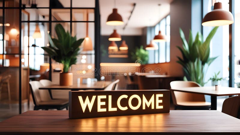A Welcome Sign on a Desk Symbolizes a Friendly Onboarding Process in a ...