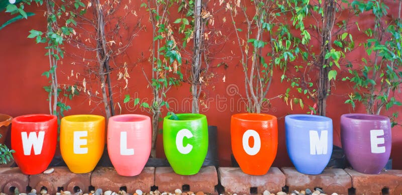 Welcome sign stock image. Image of pink, fashion, design - 229175151