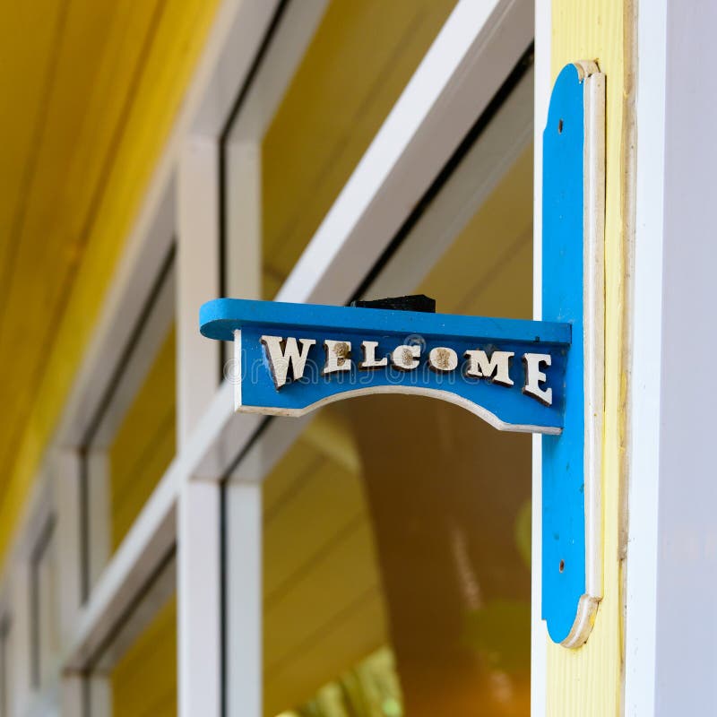 Welcome Sign stock photo. Image of space, board, paper - 46098996