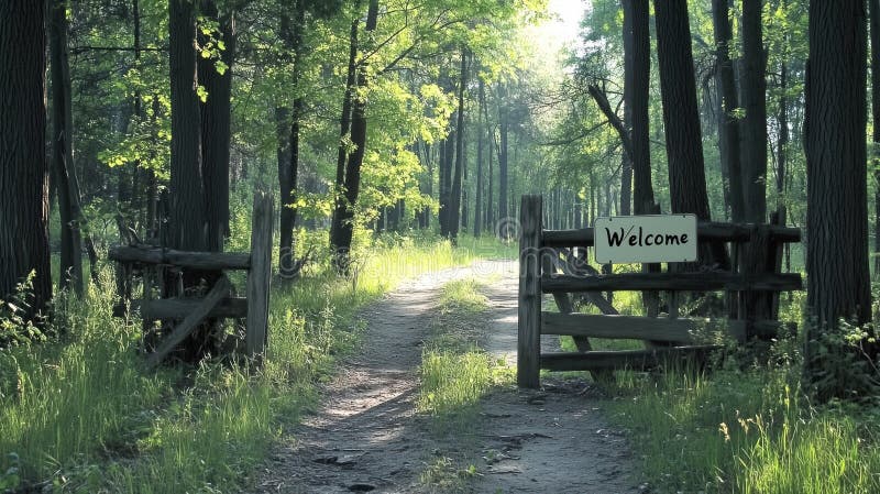 Welcome sign on gate stock image. Image of interstate - 361276971