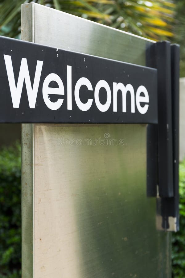 Welcome Sign stock image. Image of board, traffic, driving - 55547783