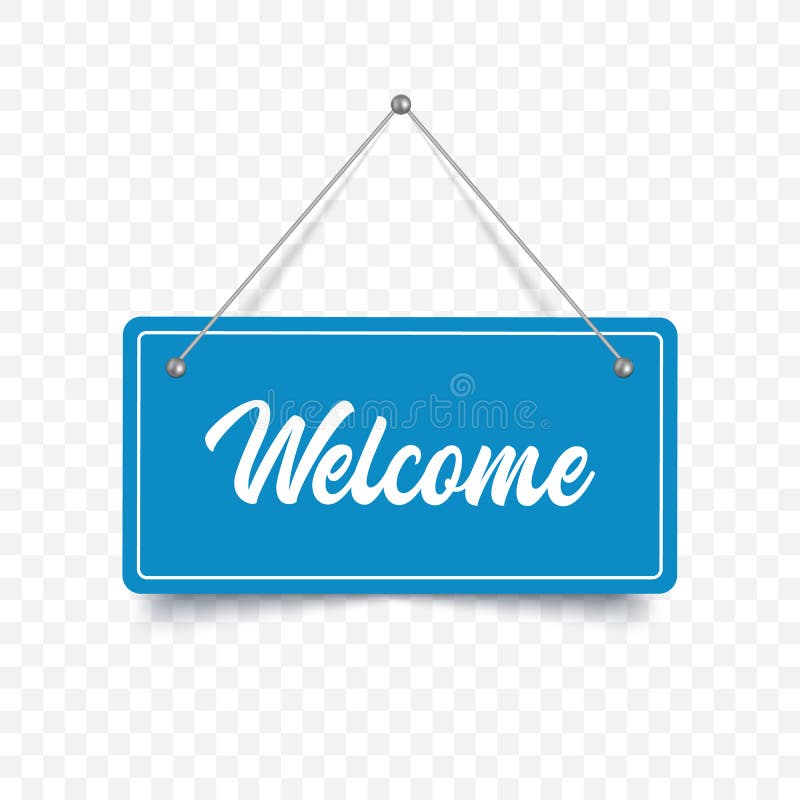 Welcome sign isolated stock vector. Illustration of open - 215402658