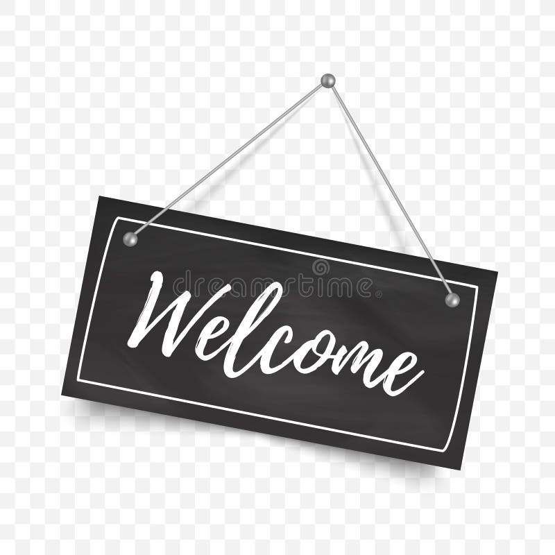 Welcome sign isolated stock vector. Illustration of isolation - 215402721