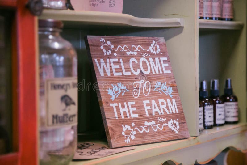 A Welcome Sign-in a Local Farm in South Florida Editorial Image - Image ...