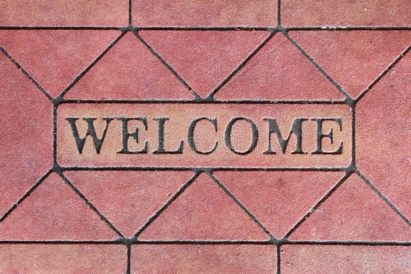 Welcome Mat stock image. Image of feet, gate, hessian - 18236809